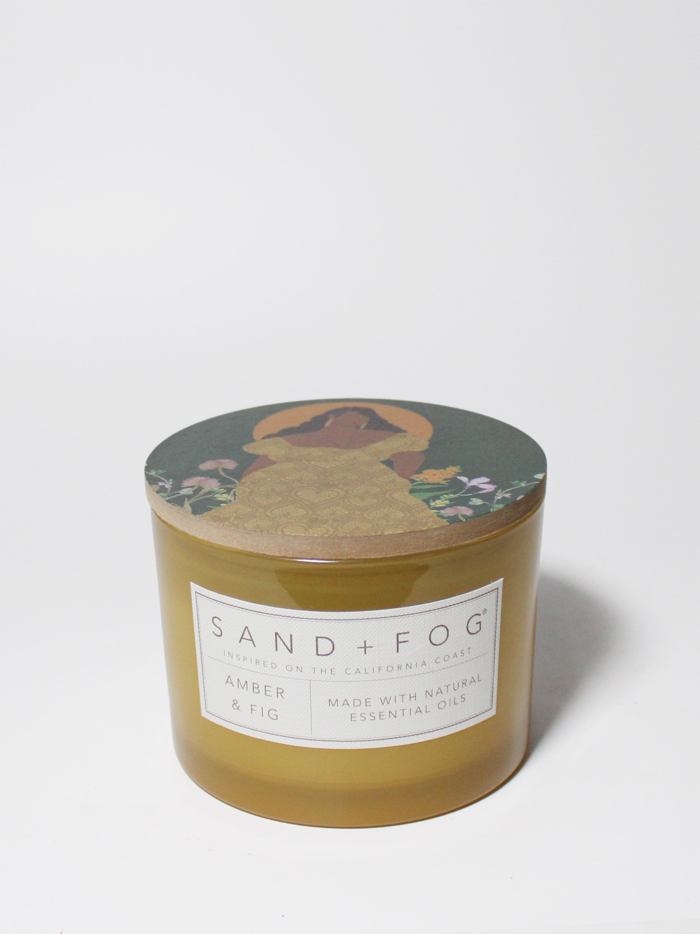 Amber & Fig 12 oz scented candle – Sand + Fog