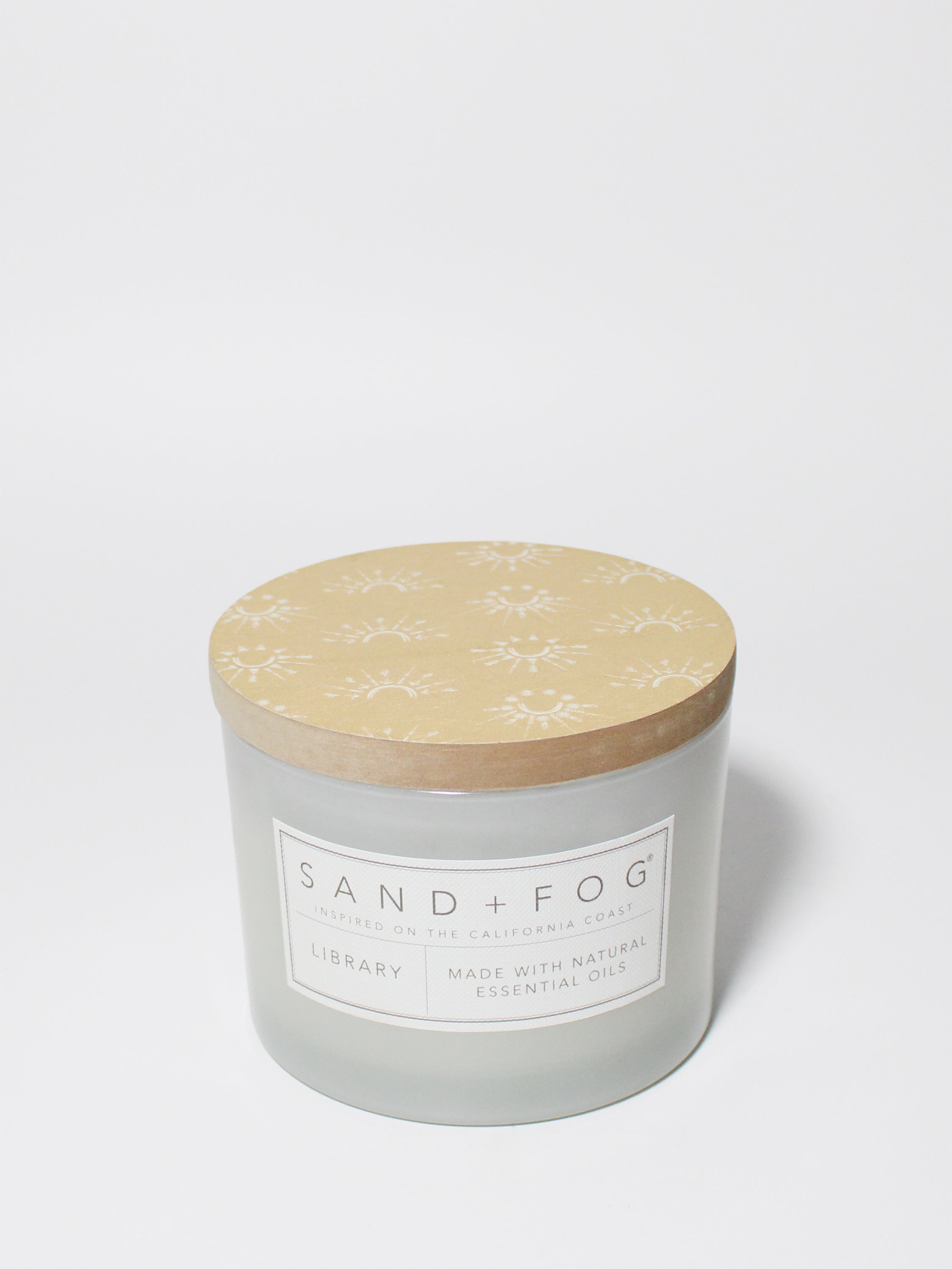 Library 12 oz scented candle – Sand + Fog