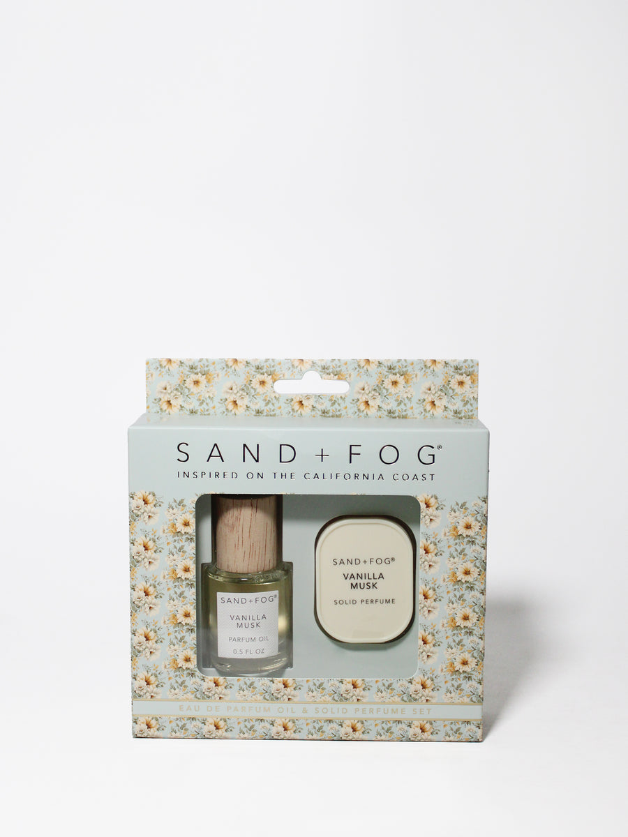 Perfume Oil Rollerball and Solid Perfume Set - Vanilla Musk – Sand + Fog